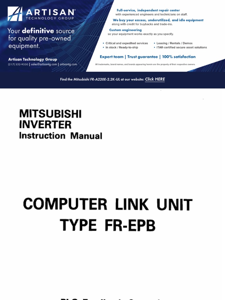 Mitsubishi FR EPB Manual | PDF | Electric Motor | Detector (Radio)
