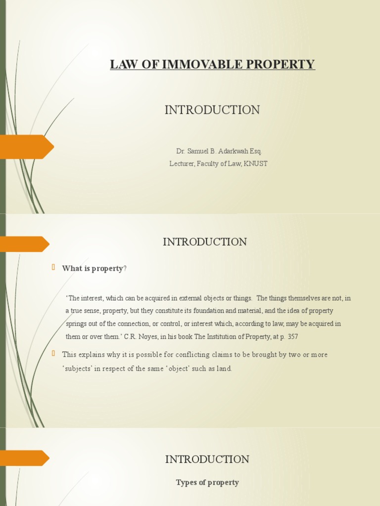 Introduction and Allodial Title Slides | PDF | Property | Trespass