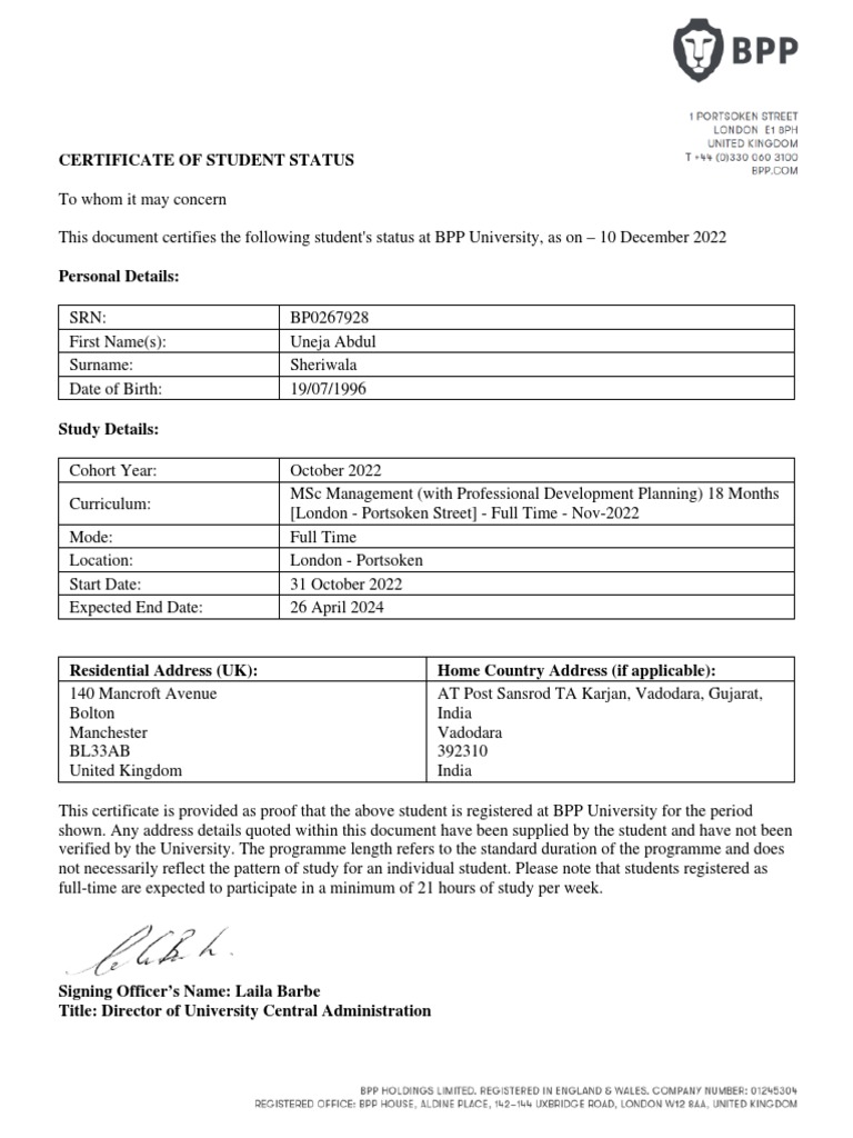 Term letter+ status letter+ holiday letter | PDF | Educational ...