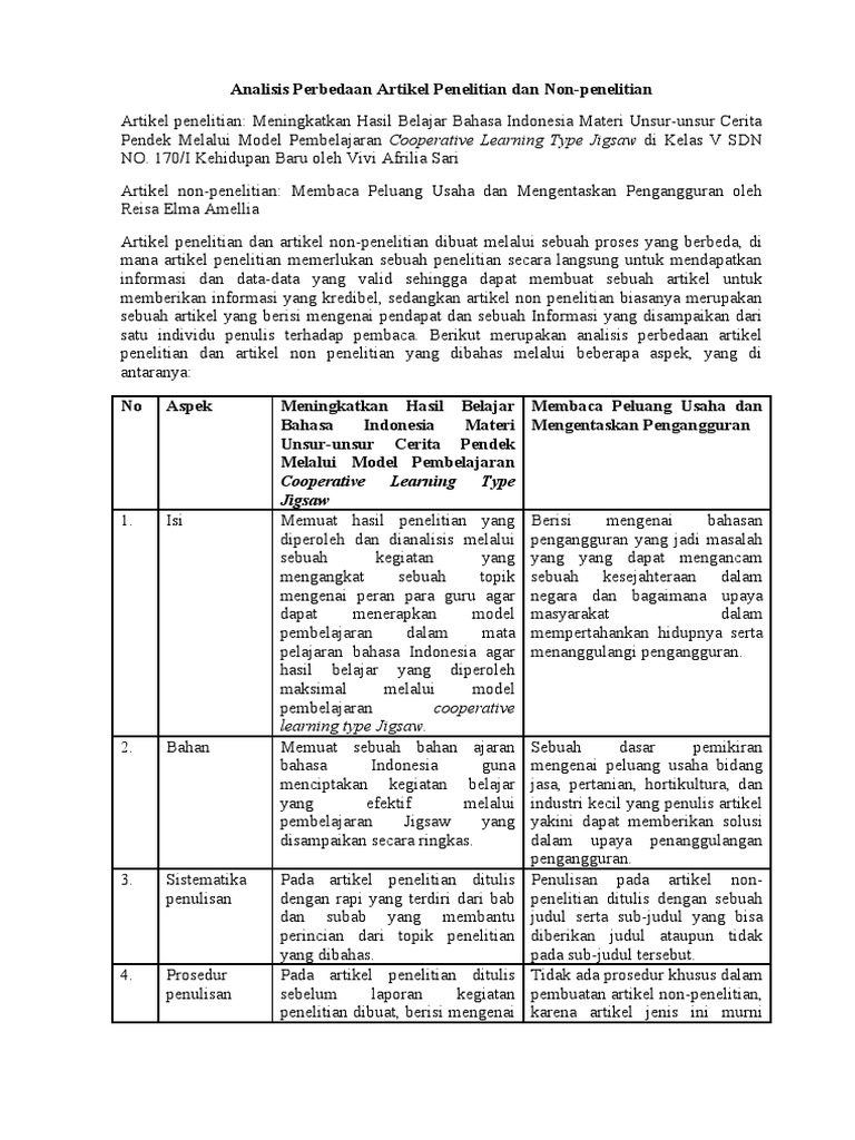 Analysis of Differences in Research and Non-Research Articles | PDF