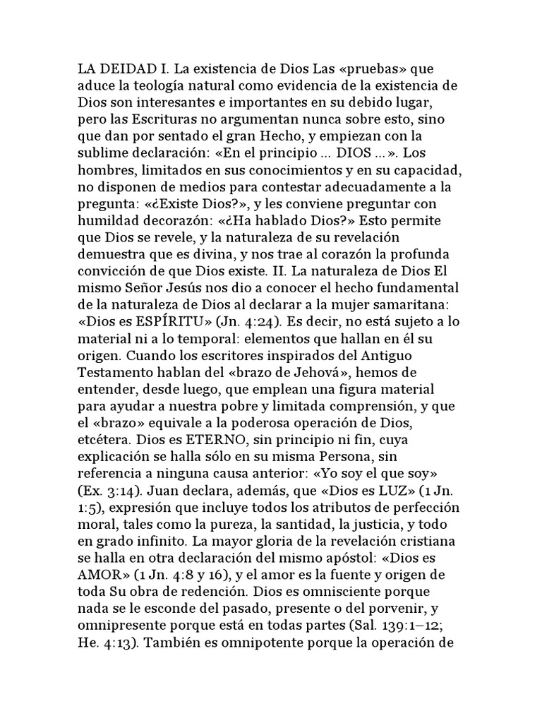 La Deidad I | PDF | Dios | espíritu Santo