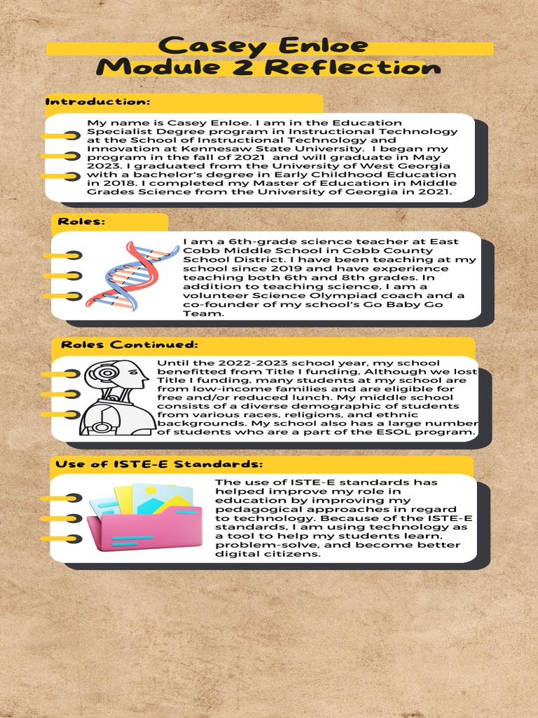Itec 7500 Module 2 Reflection | PDF | Learning | Elementary And ...
