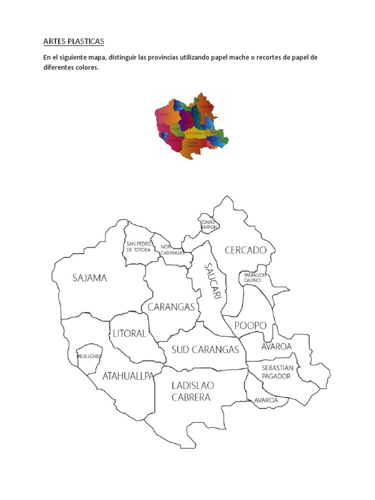Mapa Politico Del Departamento de Oruro | PDF