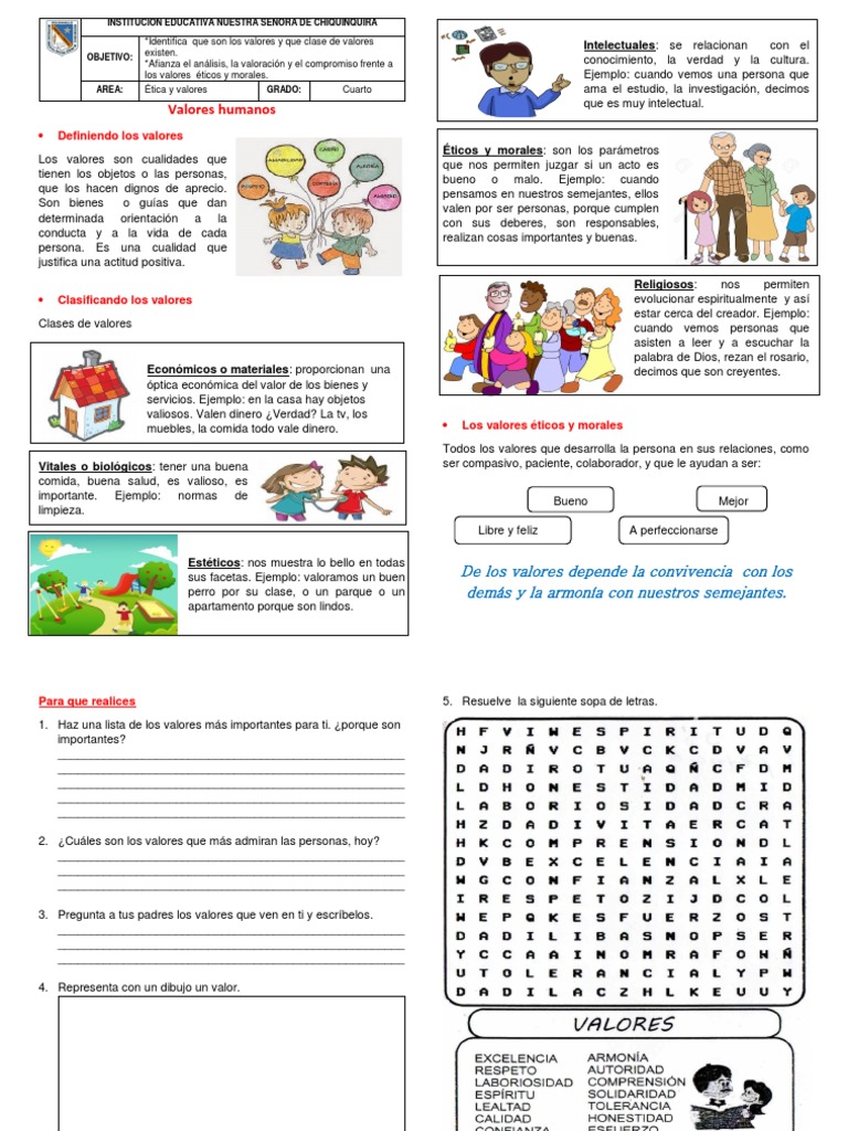 Taller 4 Etica y Valores 4° 2021 | PDF | Verdad