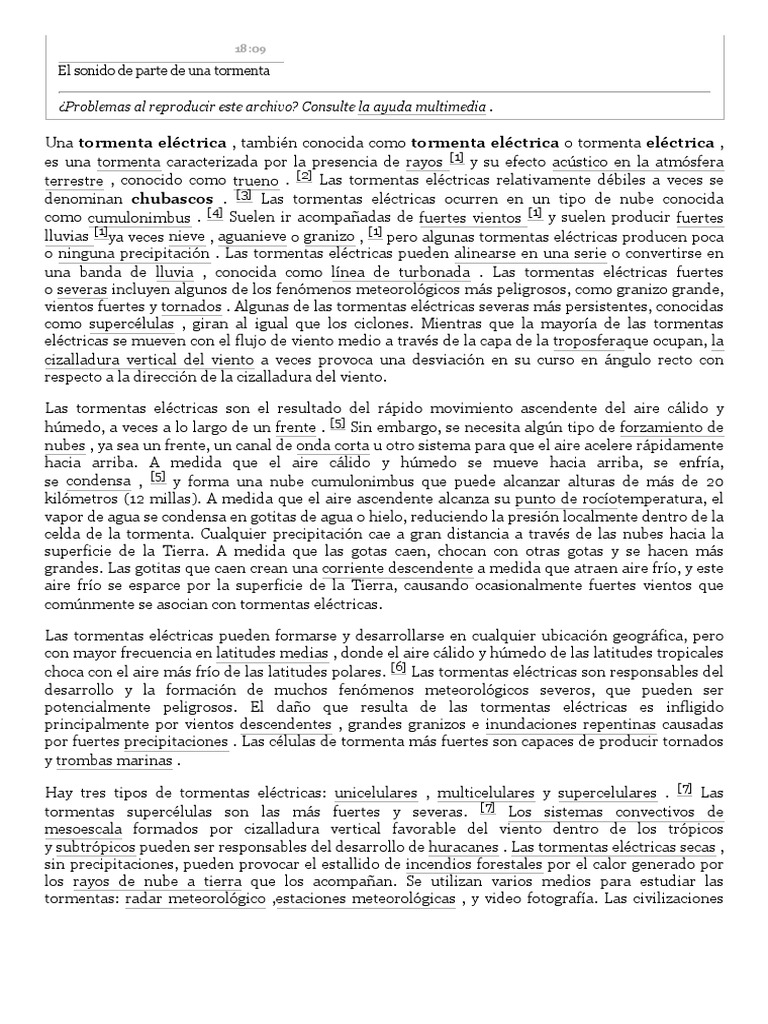Características de las tormentas eléctricas | PDF | Tormentas | Tornados