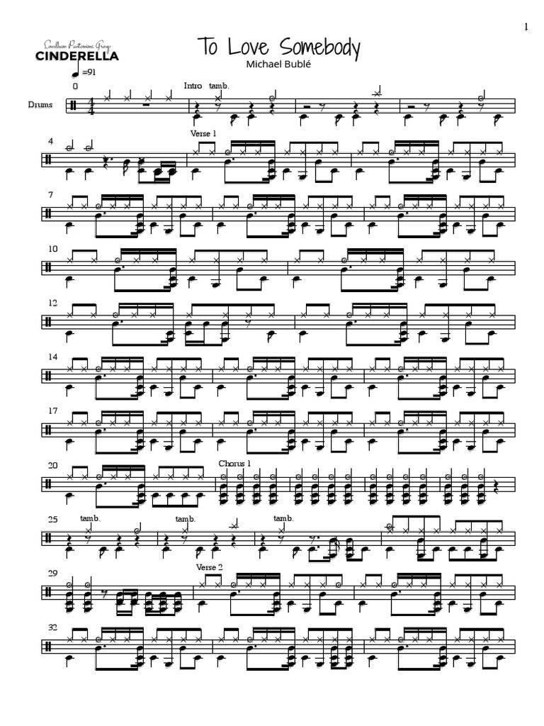 To Love Somebody Drums | PDF