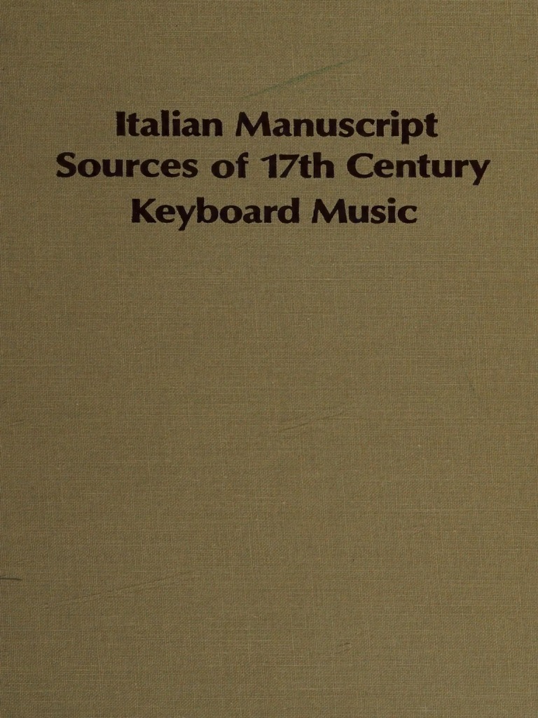 (Studies in Musicology, 18) Alexander Silbiger - Italian Manuscript ...