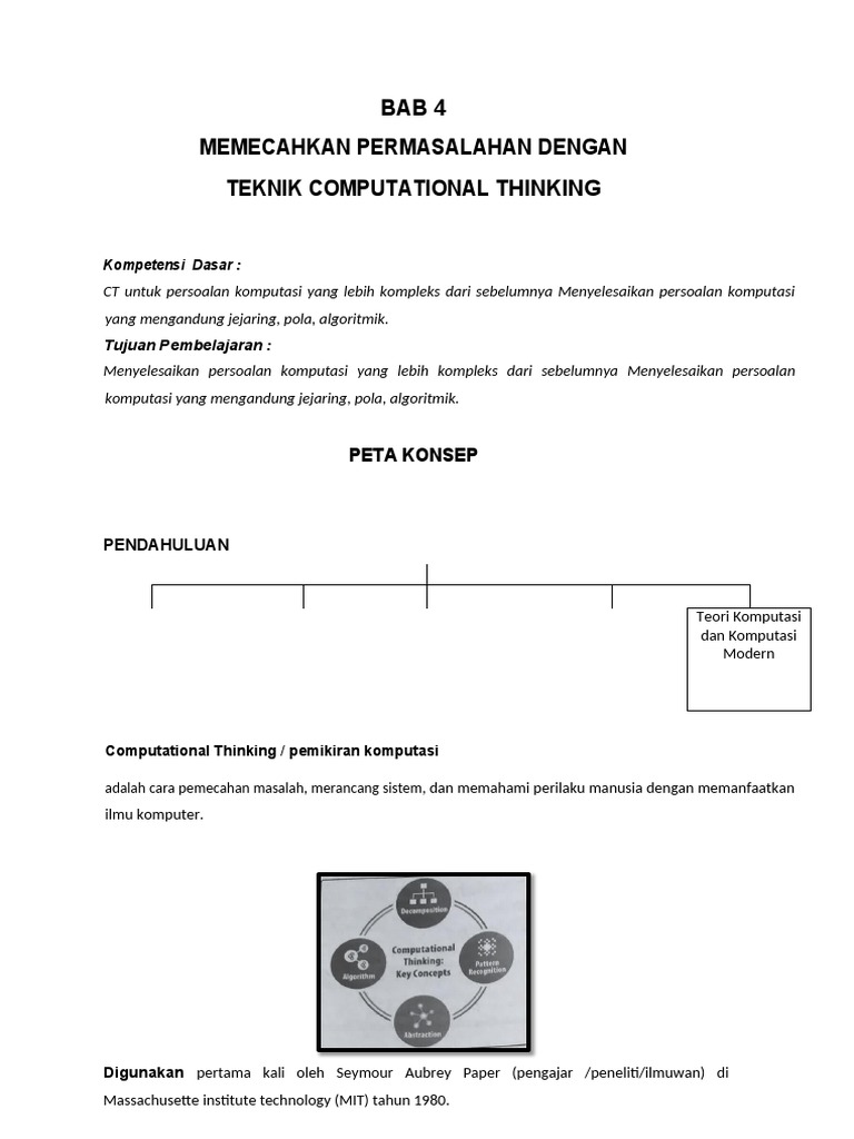BAB 4 Memecahkan Permasalahan Dengan Teknik Computational Thinking ...