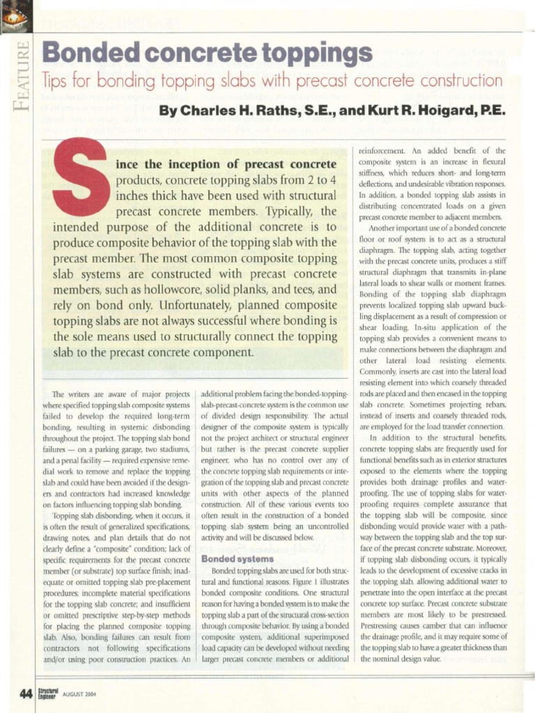 Bonded-Concrete-Toppings CHR 2004 | PDF