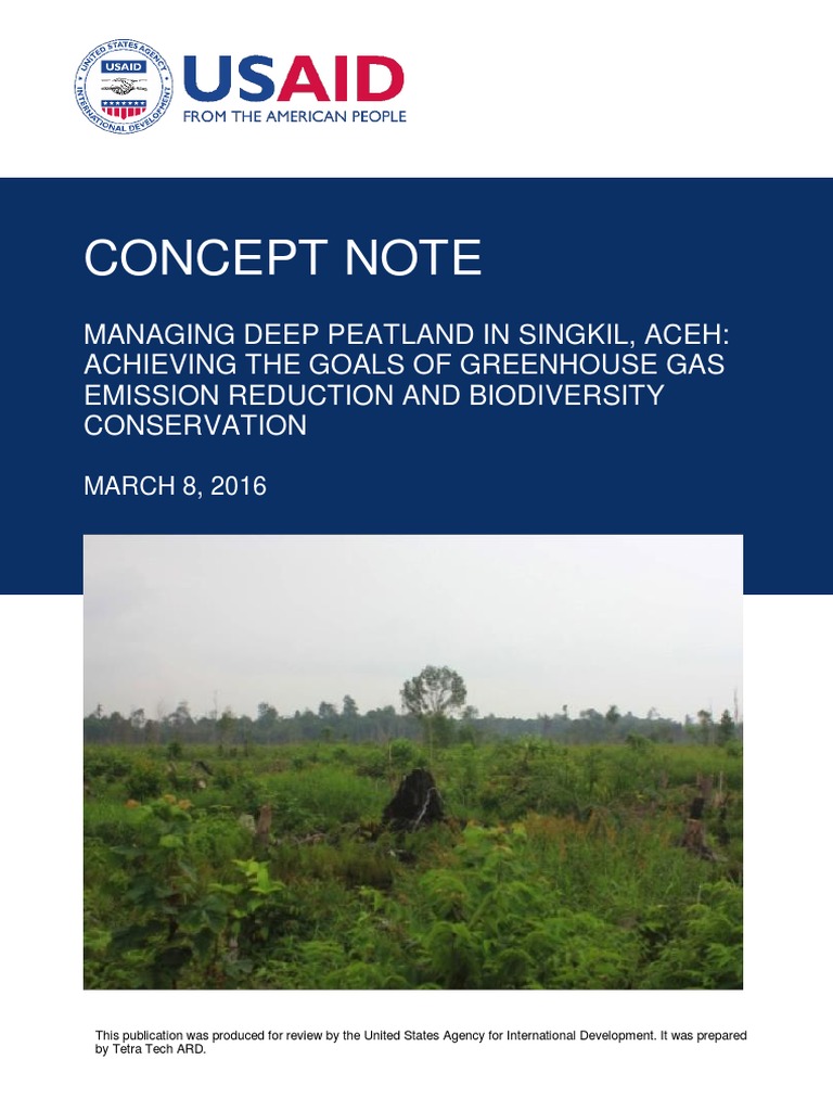 2020 USAID LESTARI Singkil-Concept-Note | PDF | Peat | Deforestation