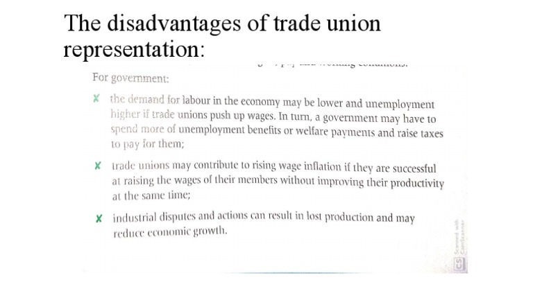 Trade Union - Disadvantages | PDF