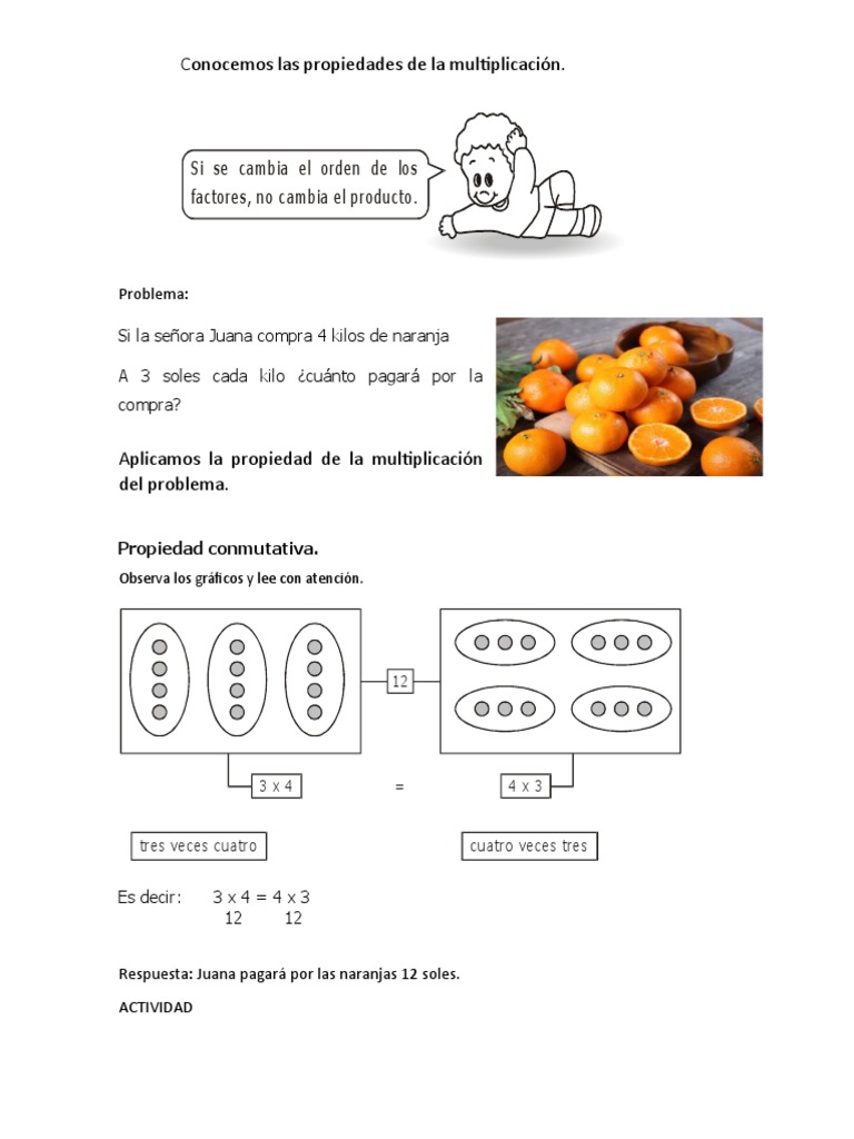 Conocemos Las Propiedades de La Multiplicación | PDF | Métodos y ...