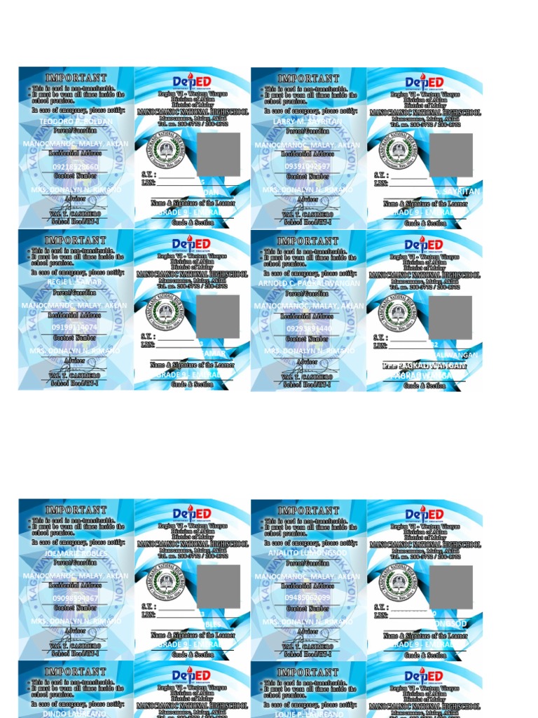 Id Template Emerald Dona | PDF