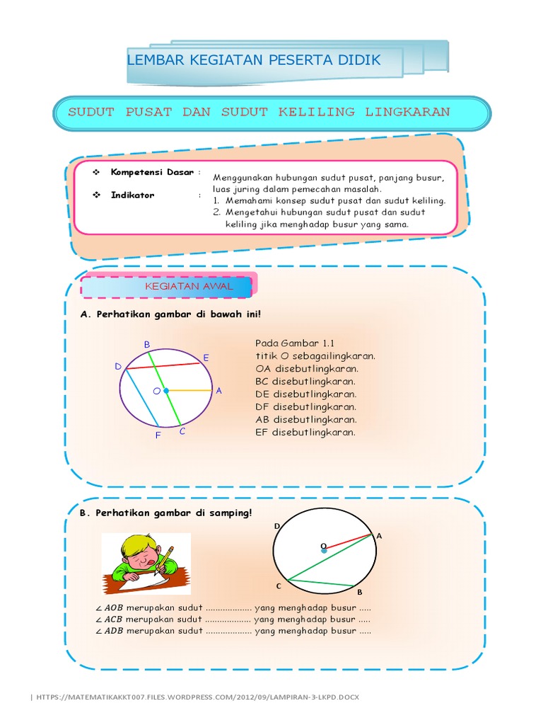 LKPD Lingkaran | PDF | Metode & Bahan Ajar