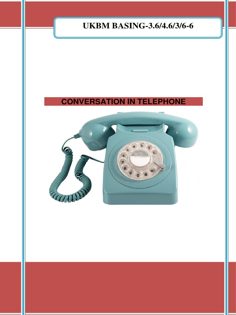 UKBM 3.6 Telephone | PDF