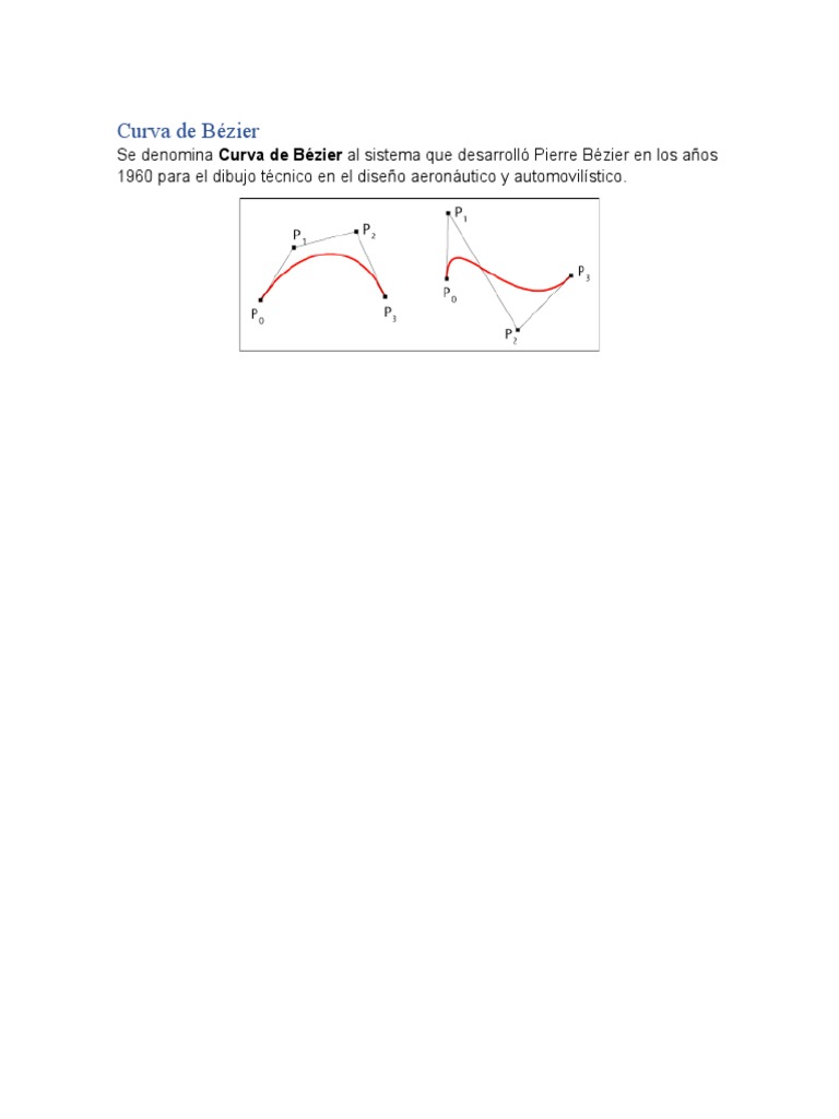 Curva de Bézier en diseño técnico | PDF