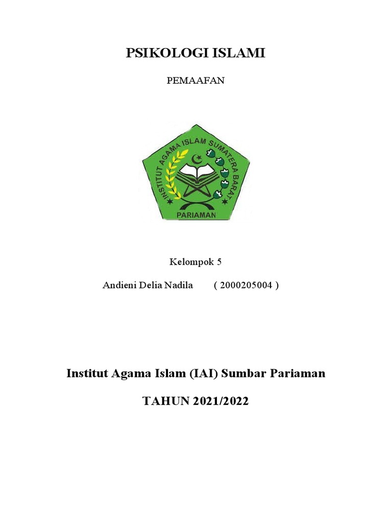 Pemaafan dalam Psikologi Islami | PDF
