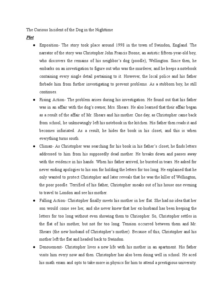 The Curious Incident of The Dog in The Nighttime Analysis | PDF