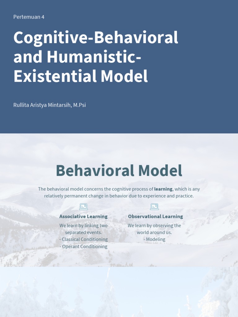 Pertemuan 4 - Cognitive-Behavioral and Humanistic-Existential Model | PDF | Classical ...