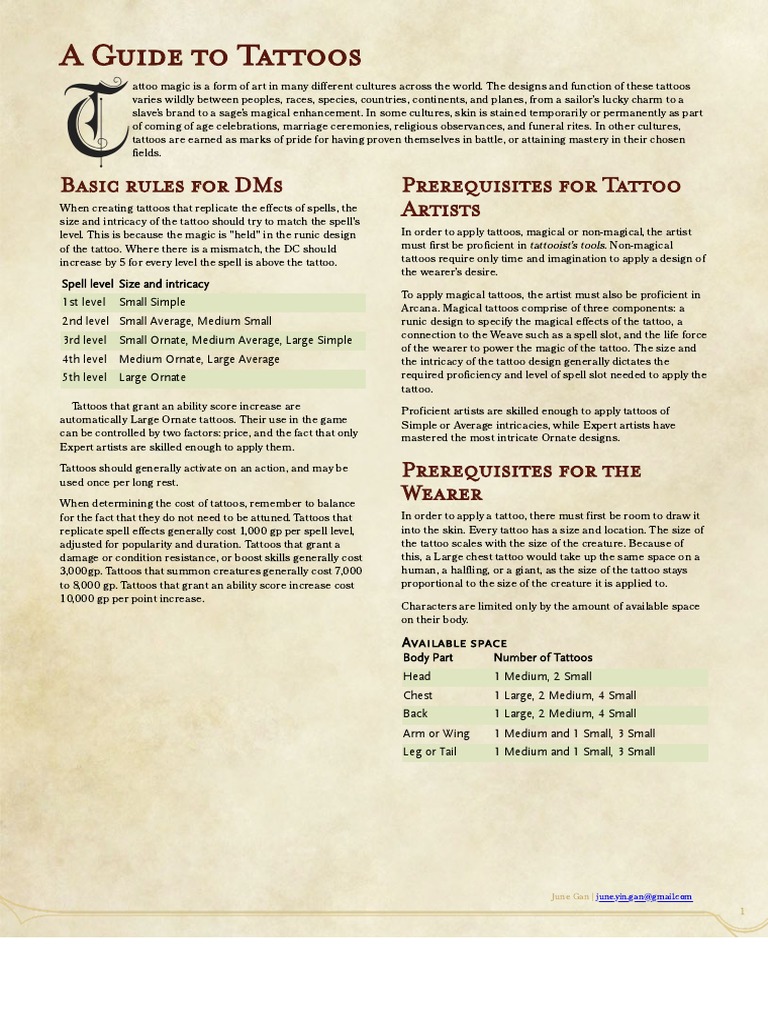 A Guide To Tattoos - The Homebrewery | PDF | Tattoo | Color