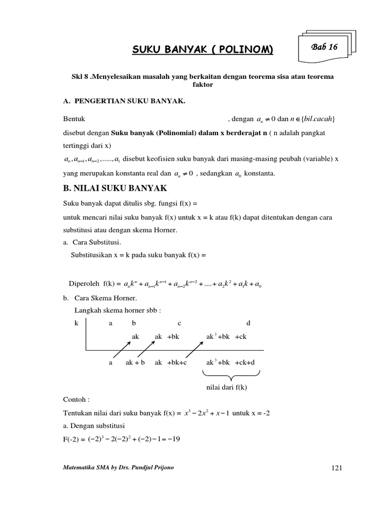 Adoc - Pub Suku Banyak Polinom | PDF