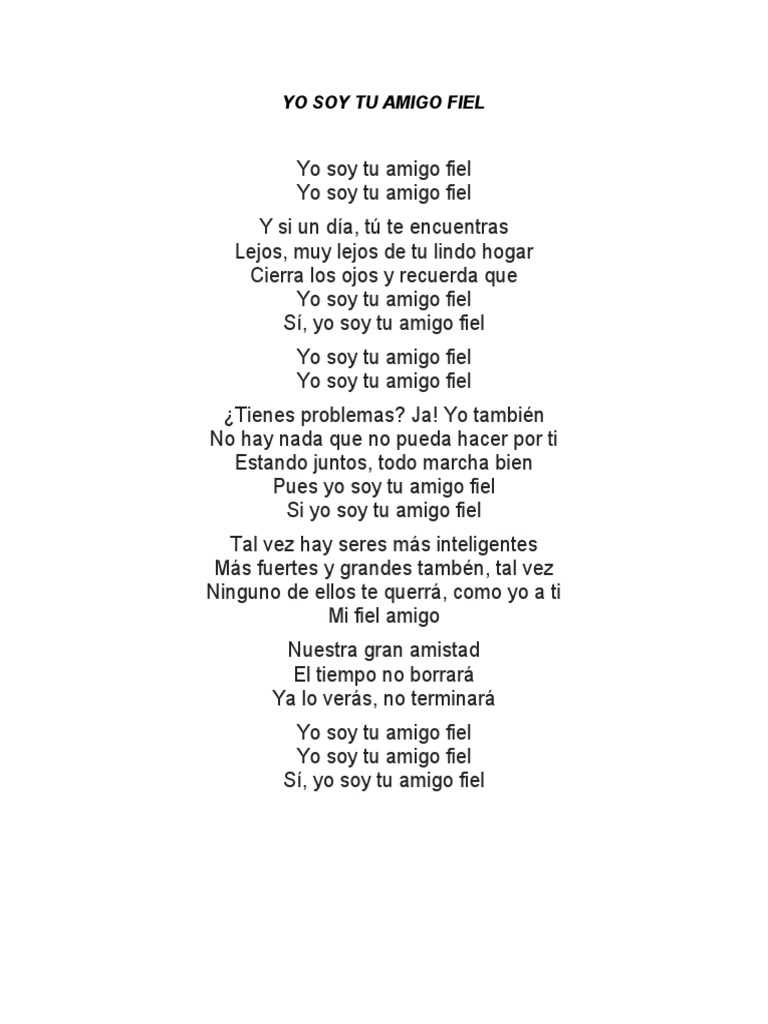 Yo Soy Tu Amigo Fiel | PDF