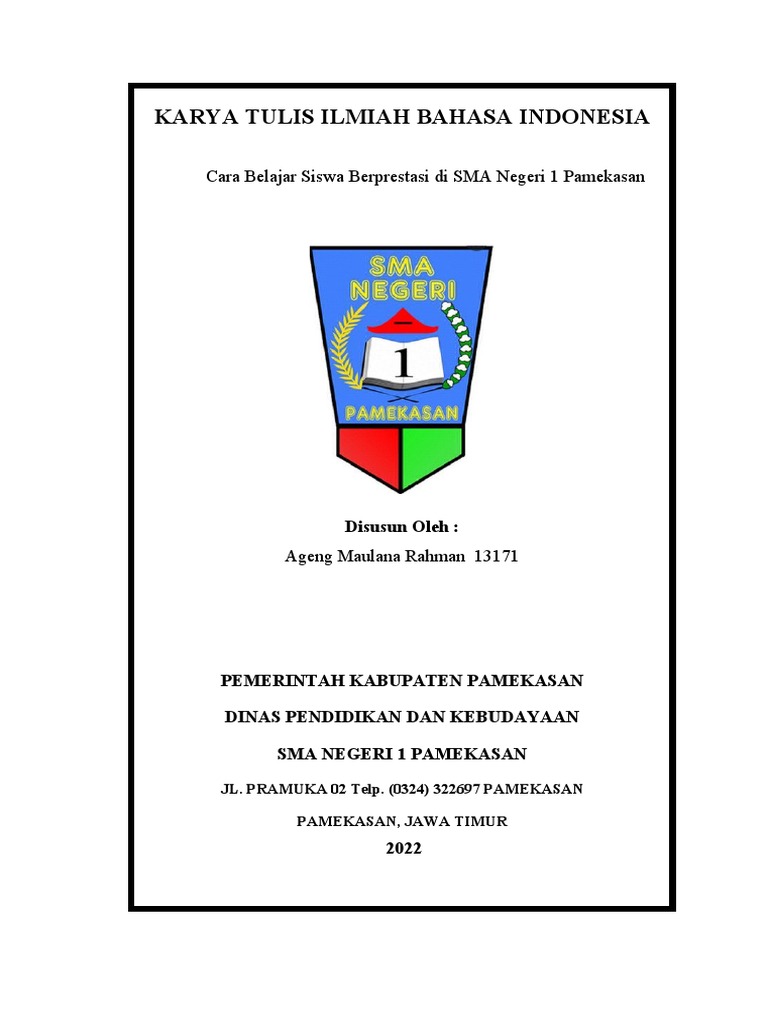 KTI Cara Belajar Siswa 01 | PDF