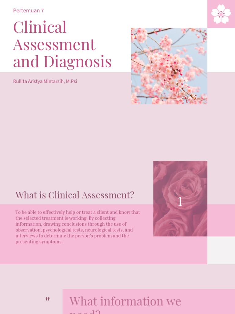 Clinical Assessment and Diagnosis Overview | PDF | Diagnostic And ...