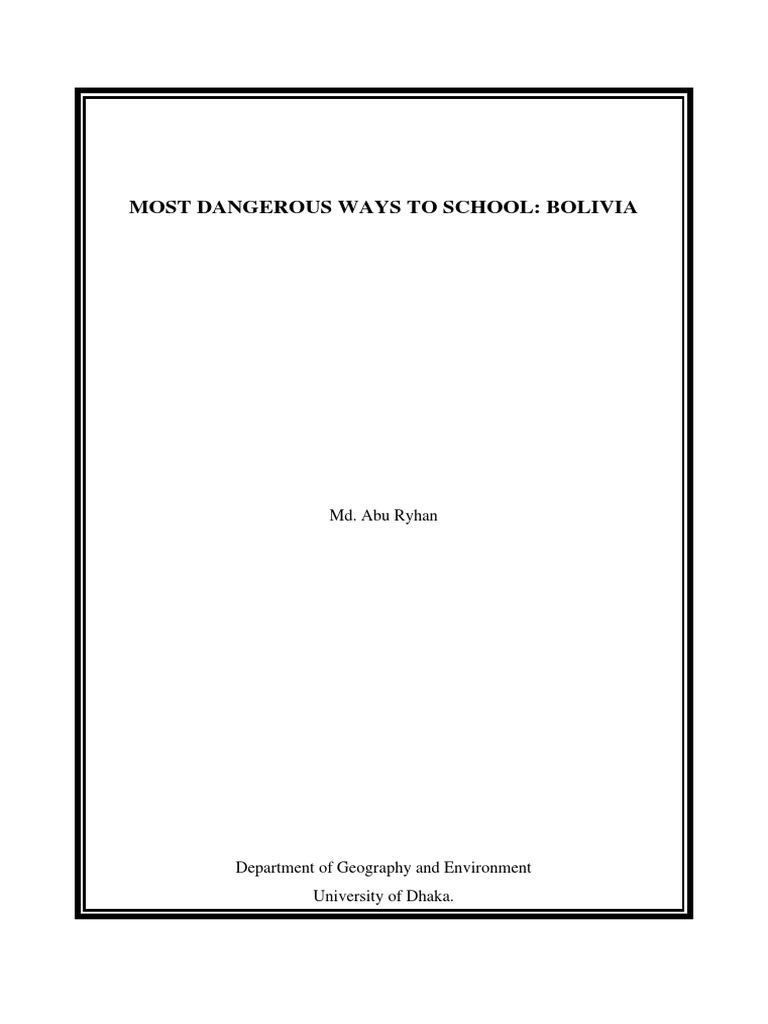 Dangerous School Routes in Bolivia | PDF | Bolivia | Valley