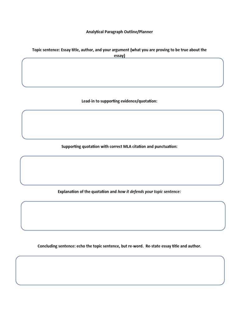 Analytical Paragraph Outline Bubble Chart | PDF
