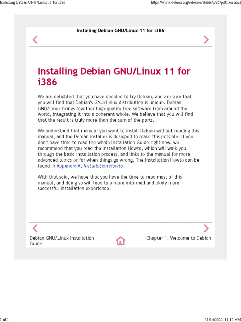 Debian 11 i386 Installation Guide | PDF