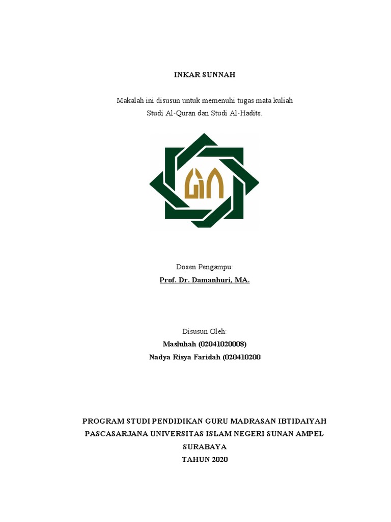 Makalah Inkar Sunnah | PDF