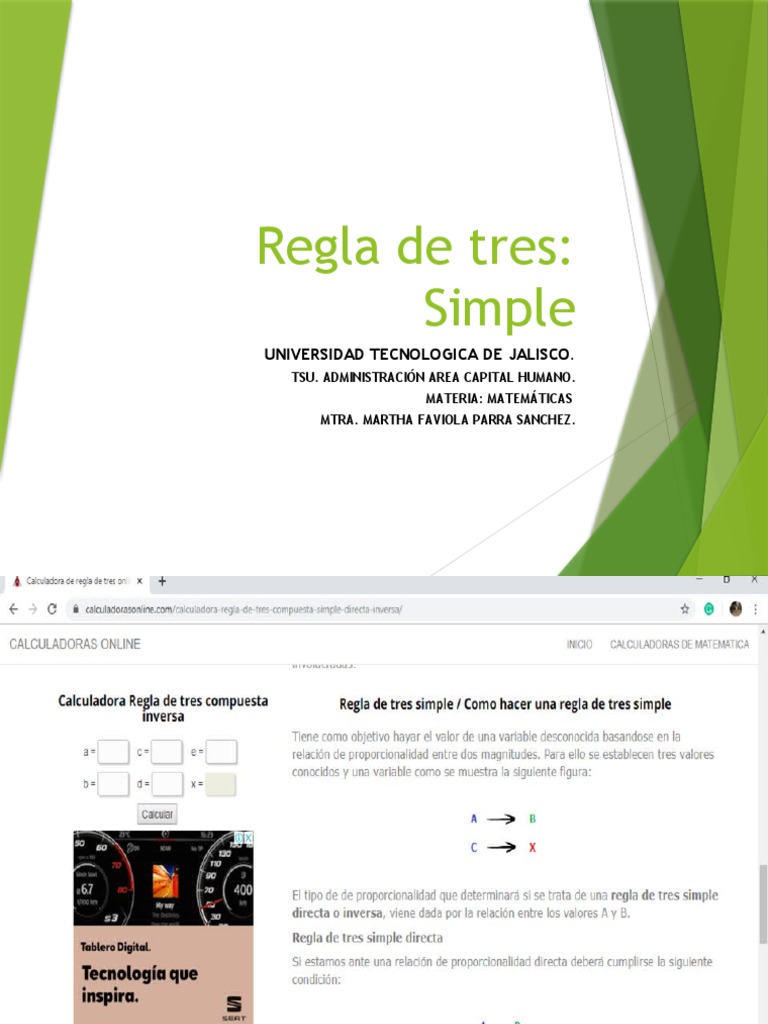 Regla de Tres Simple Directa e Inversa (3) 4 | PDF | Matemáticas