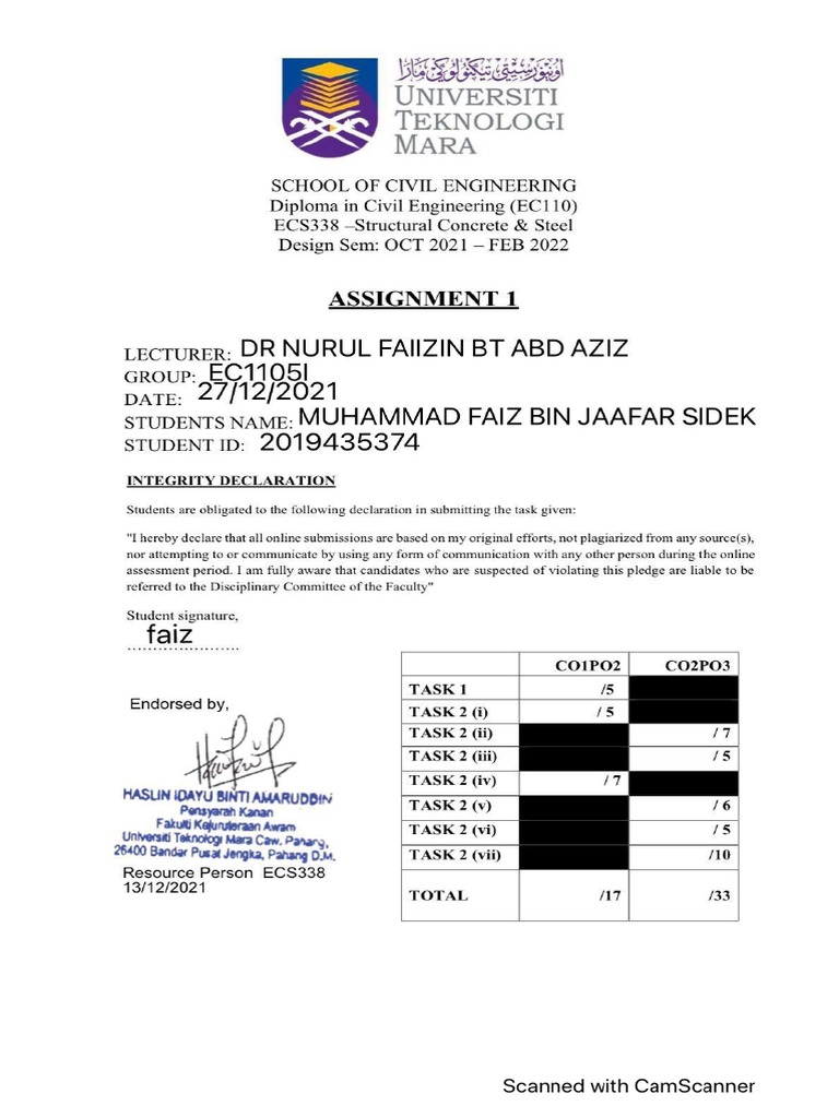 Assignment 1 Ecs338 Muhammad Faiz Bin Jaafar Sidek 2019435374 | PDF