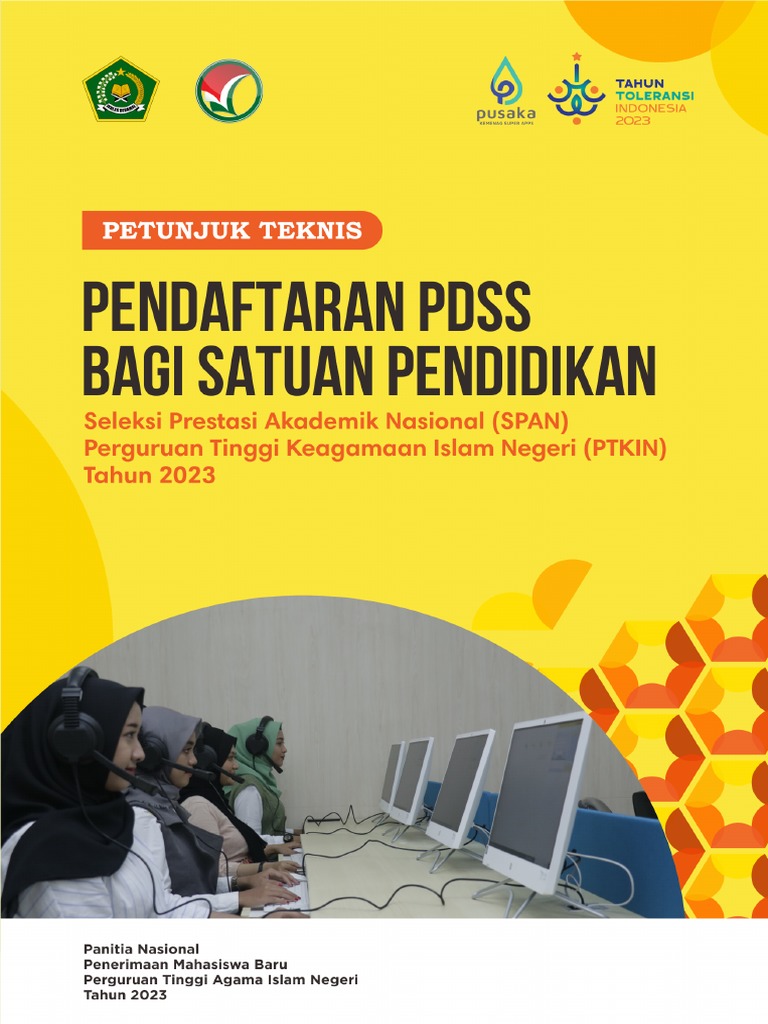 Petunjuk Teknis Pendaftaran PDSS - SPAN-PTKIN 2023 | PDF