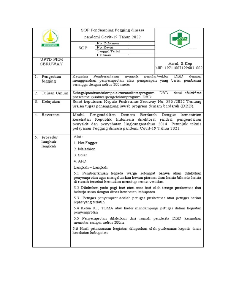 SOP 3 Fogging 2022 | PDF | Sains & Matematika