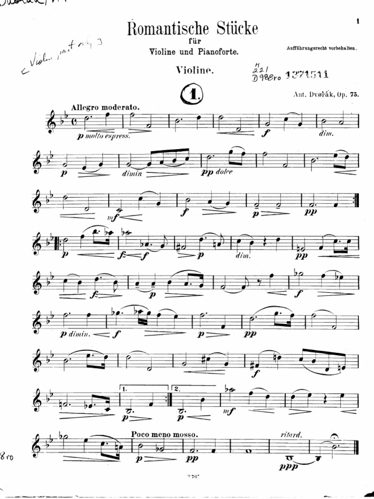 Dvorak Romantische Stucke | PDF