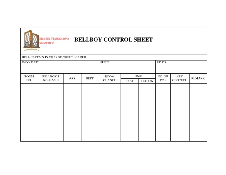 Bellboy Control Sheet | PDF