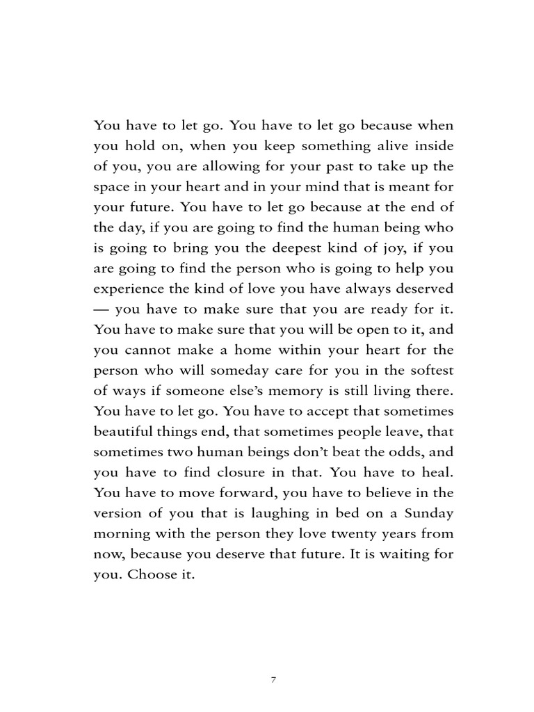 You Have To Let Go. | PDF