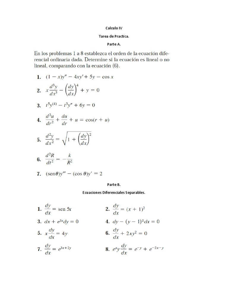 Tarea de Calculo IV | PDF