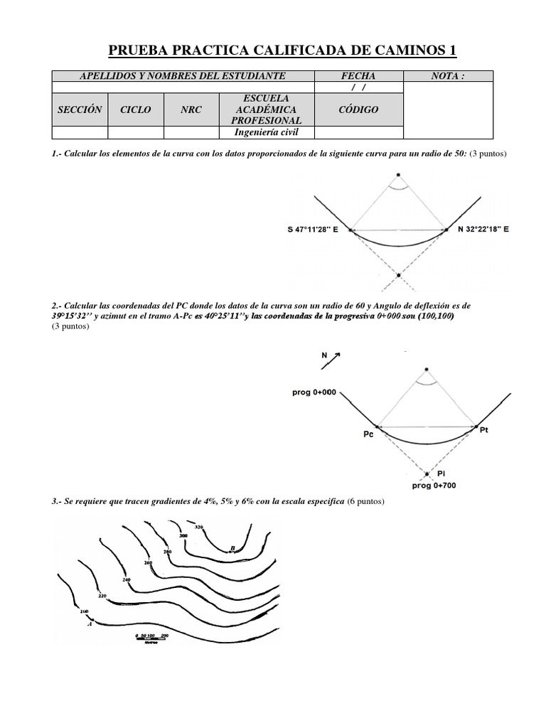 Practica Calificada 01 | PDF