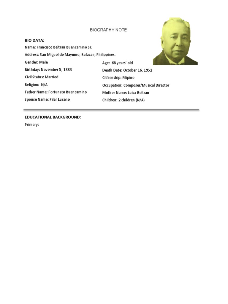 Biography Note 2 | PDF | Social Science | Art