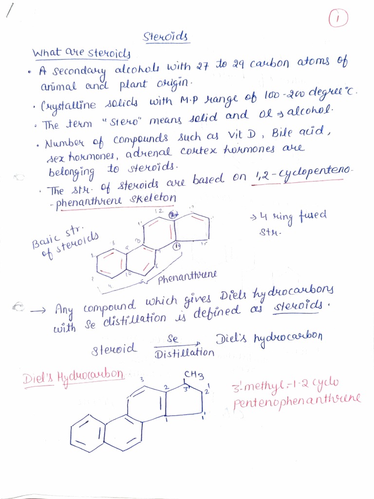 Steroids MSC 4th Sem | PDF | Methyl Group | Chemistry