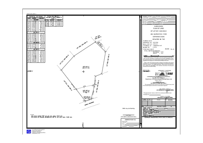LOT 627, CAD-360-D-Model | PDF | Surveying | Geodesy