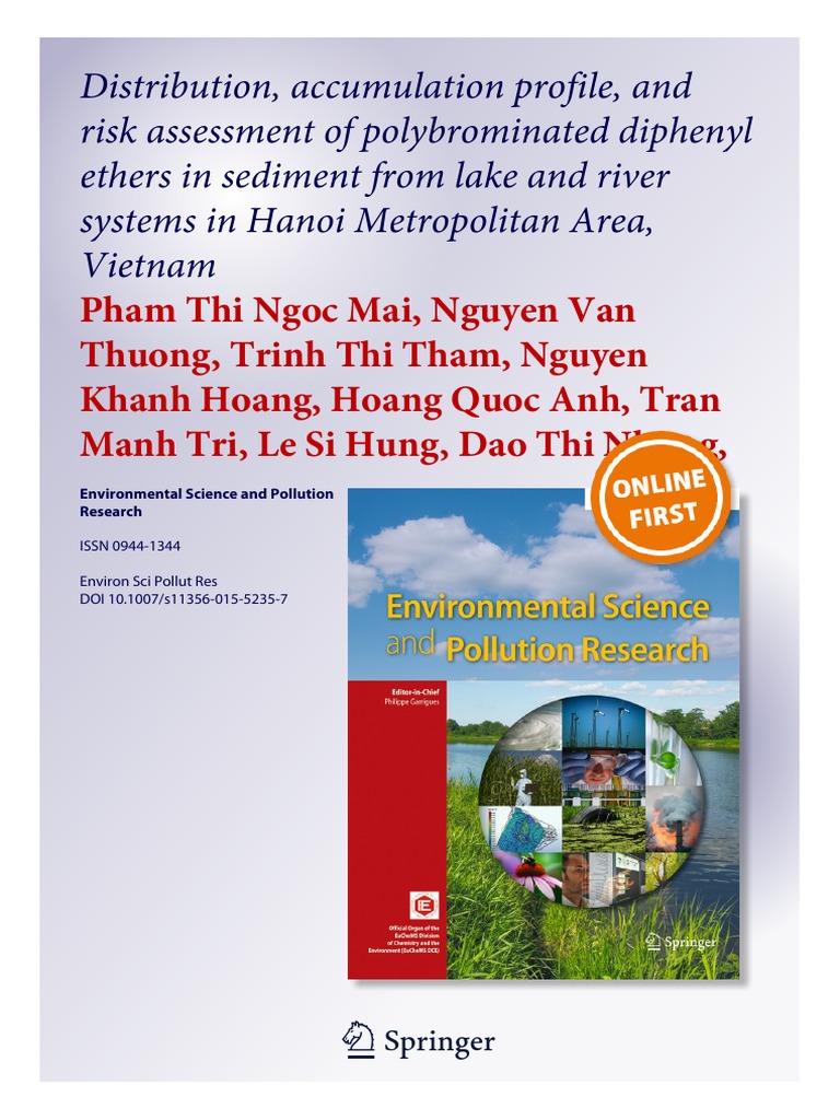 PBDEs Sediment Hanoi - ESPR | PDF | Chemistry | Environmental Issues
