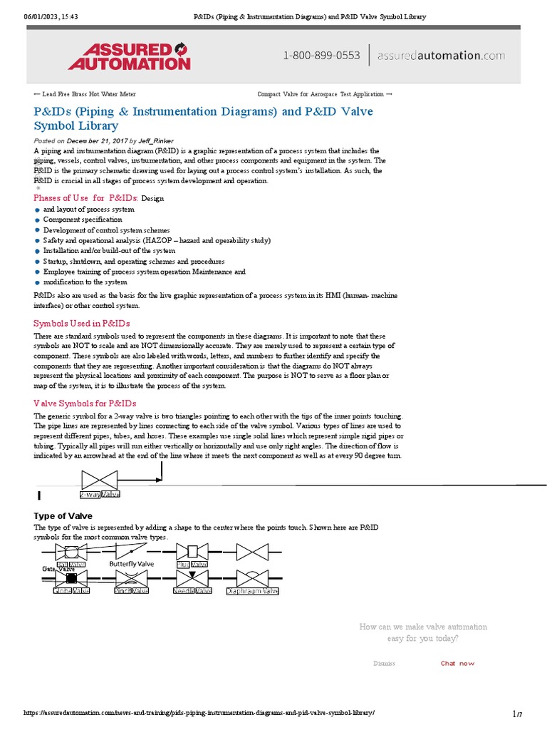 P&IDs (Piping & Instrumentation Diagrams) and P&ID Valve Symbol Library ...