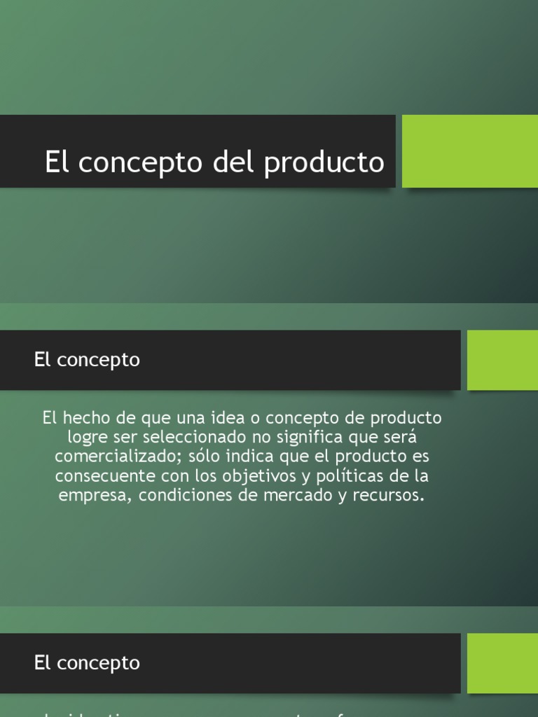 El Concepto Del Producto | PDF | Producto (Negocio) | Mercado (economía)