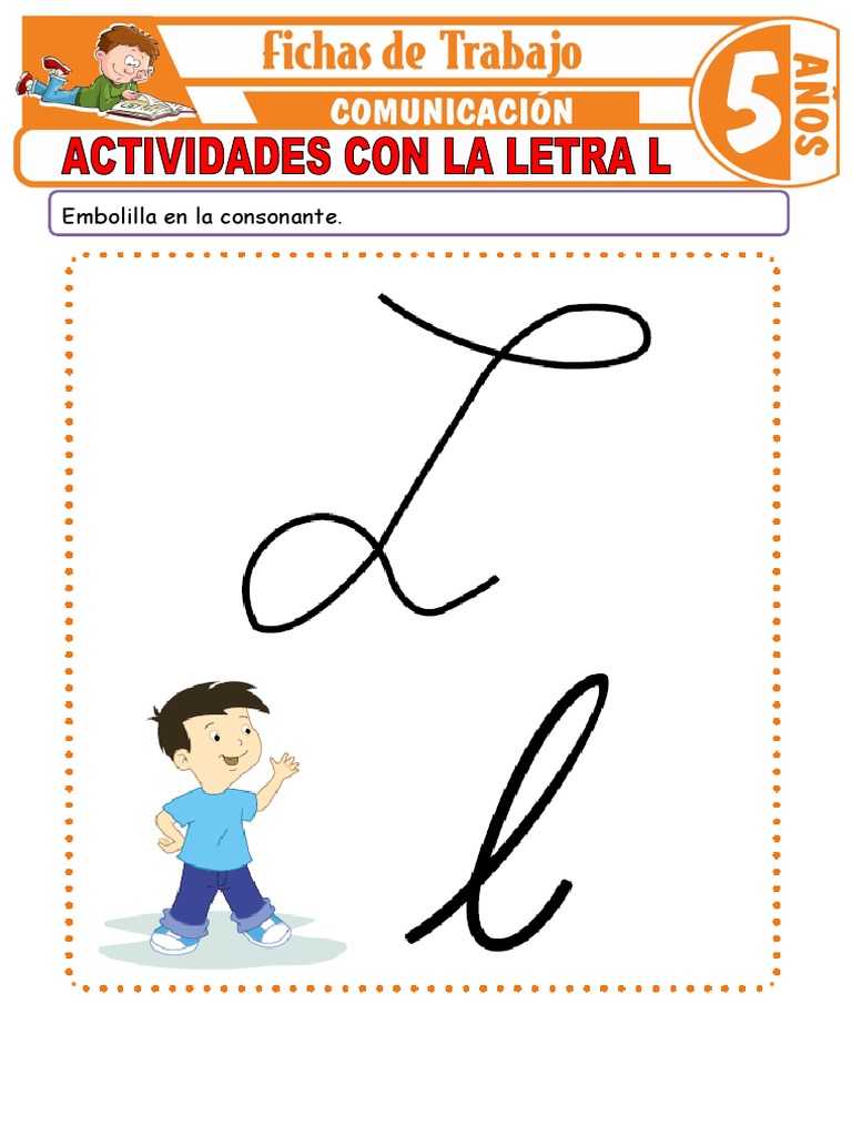 Actividades Con La Letra L para Ninos de 5 Anos | PDF