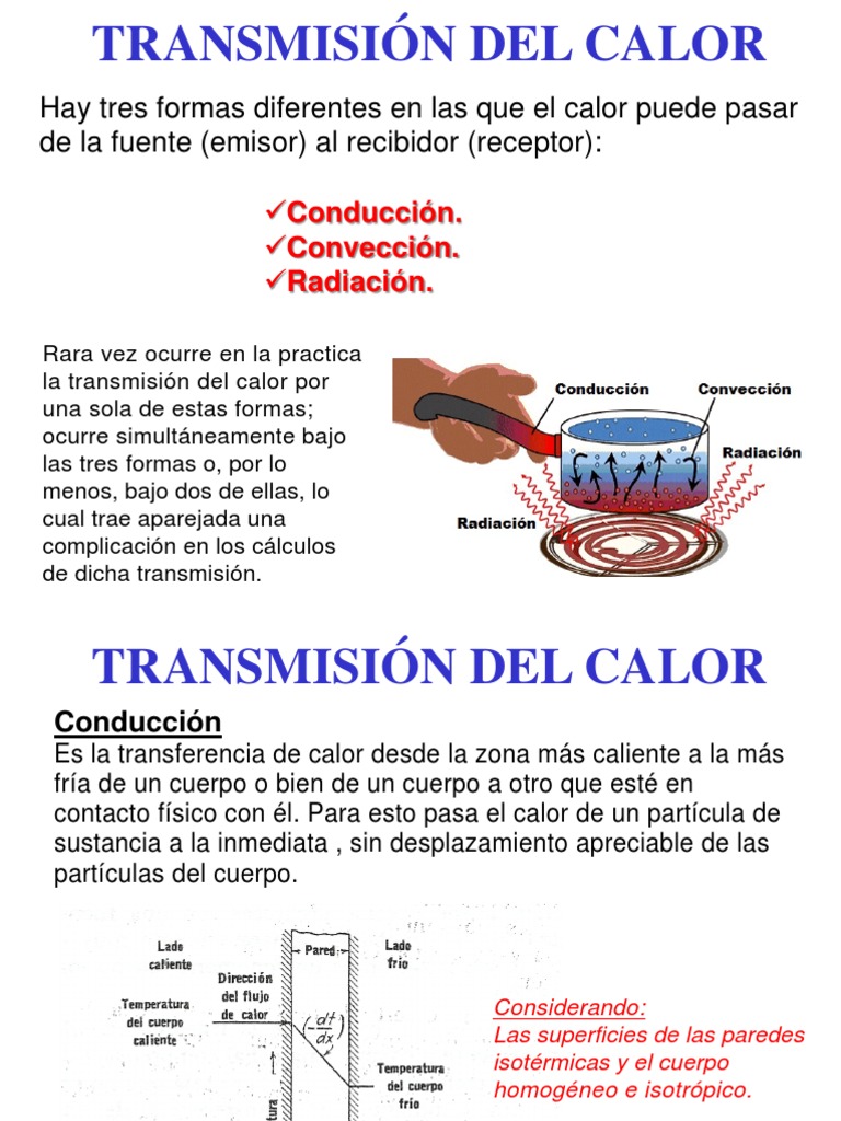 Transmisión del Calor | PDF | Convección | Conduccion termica