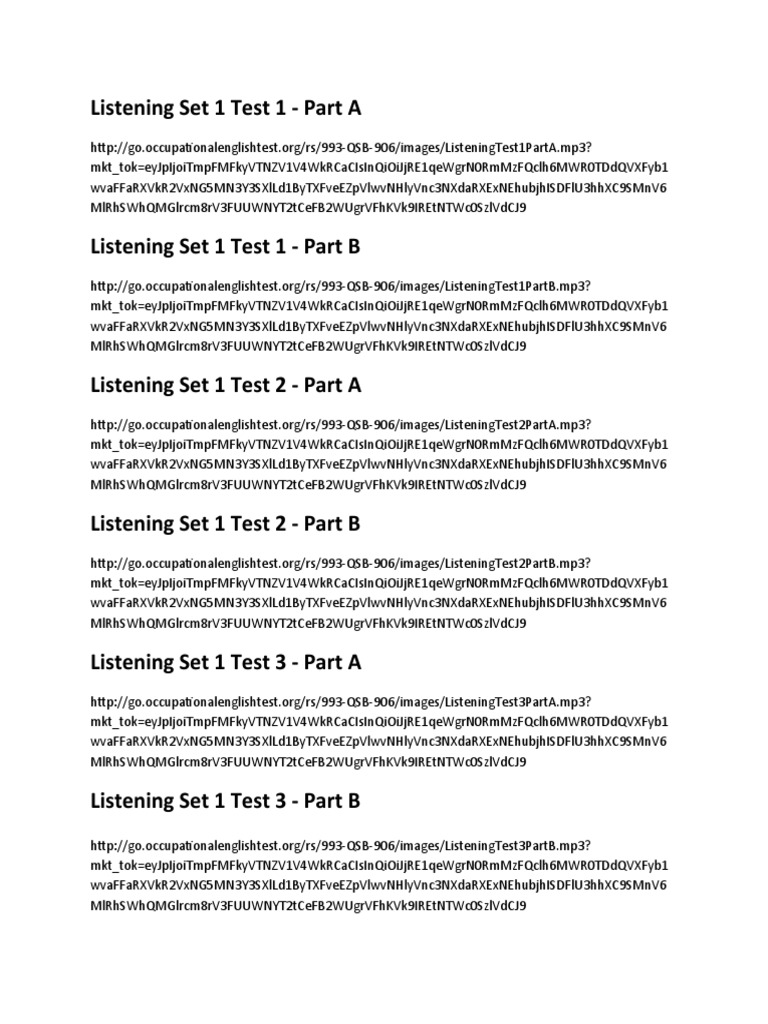 OET Listening Test Set 1 Audio | PDF | Technology & Engineering